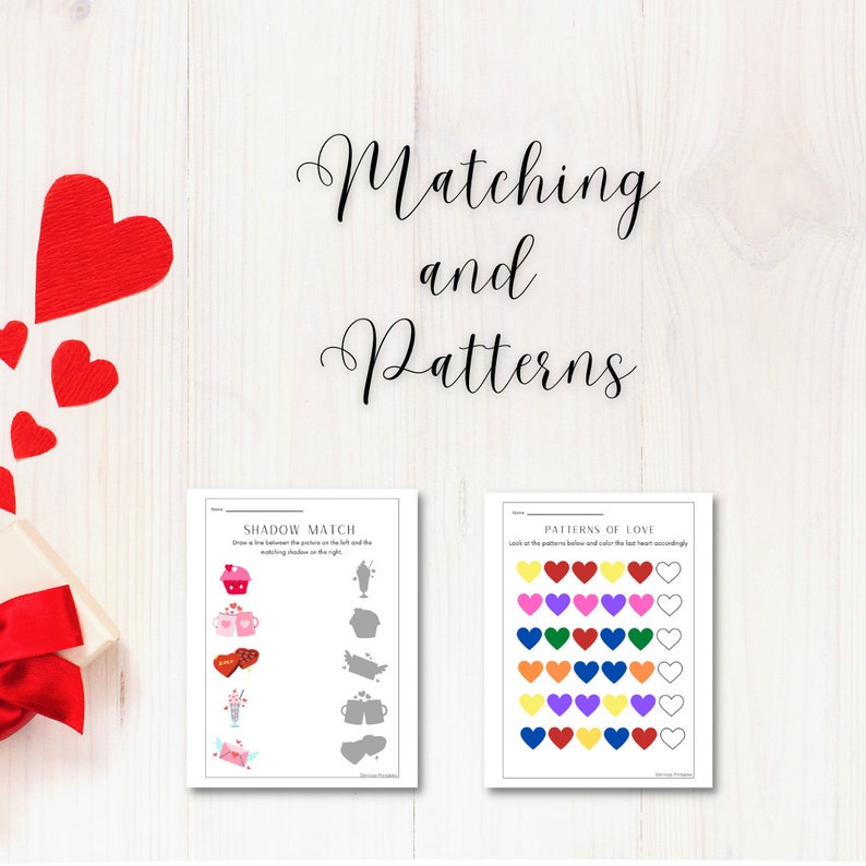 50 Page Download & Print Valentine's Day Themed Preschool Activity Book ...