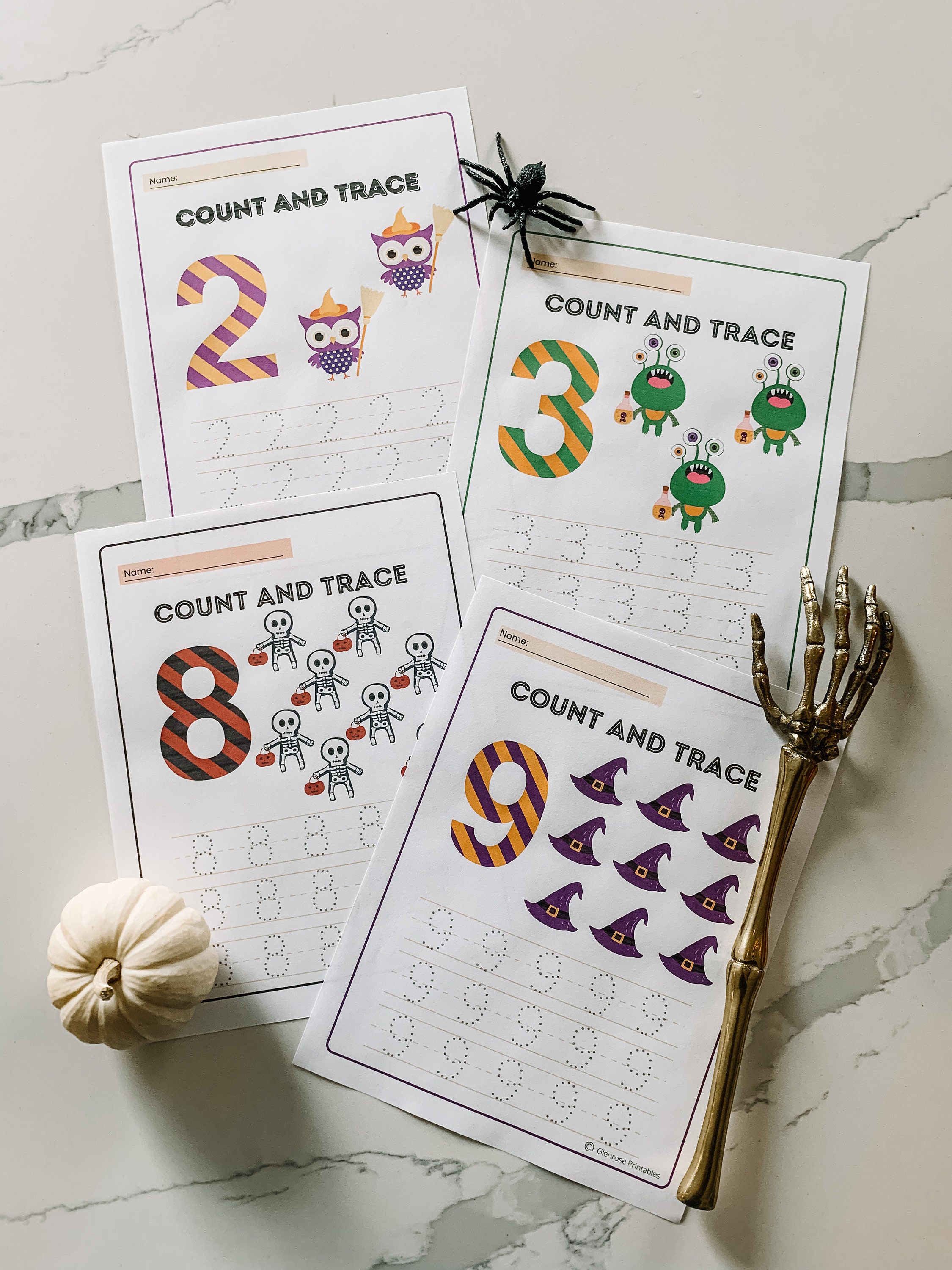 35 Page Halloween Themed Abcs and Number Tracing Activity Book for ...