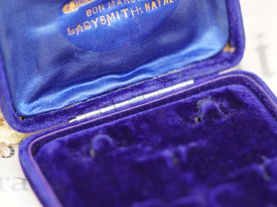Antique Blue Velvet Stud Box, Antique Velvet Jewelry … - Gem