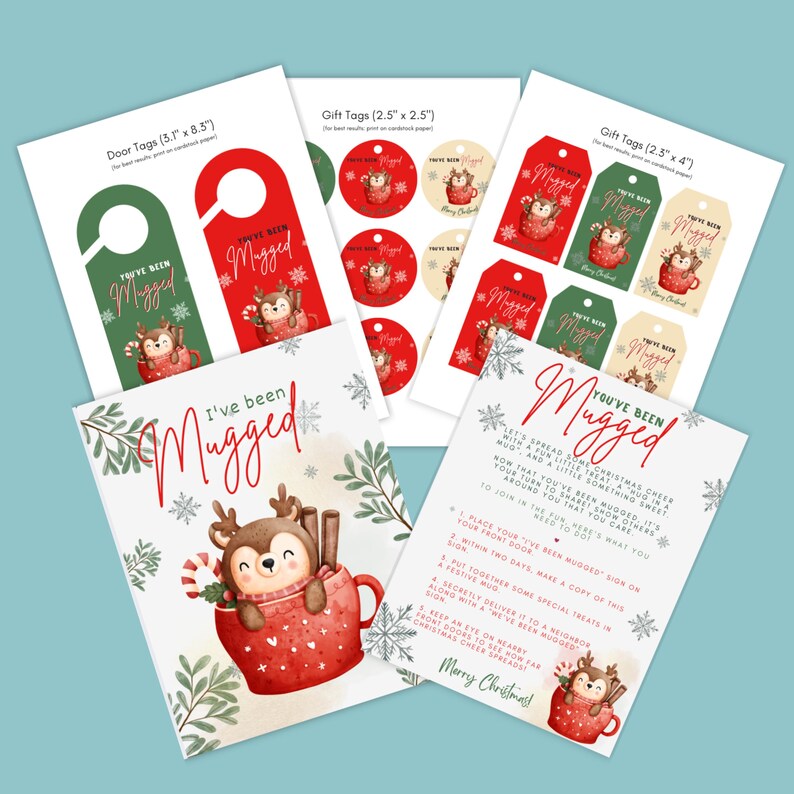 You've Been Mugged Christmas Game: Office Holiday Printable (PDF) - Etsy