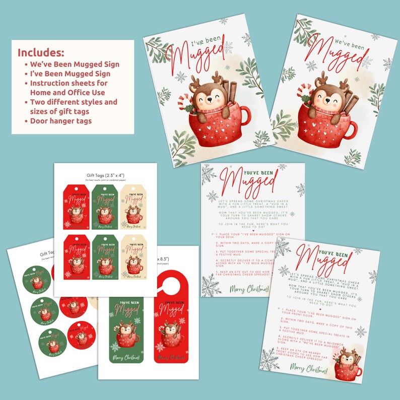 You've Been Mugged Christmas Game: Office Holiday Printable (PDF) - Etsy