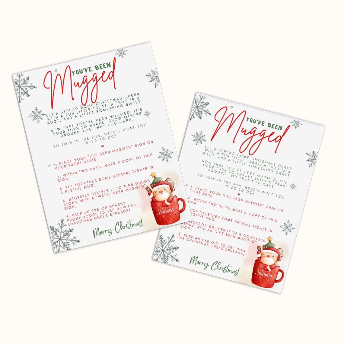 You've Been Mugged Christmas Game: Office Secret Santa (digital ...