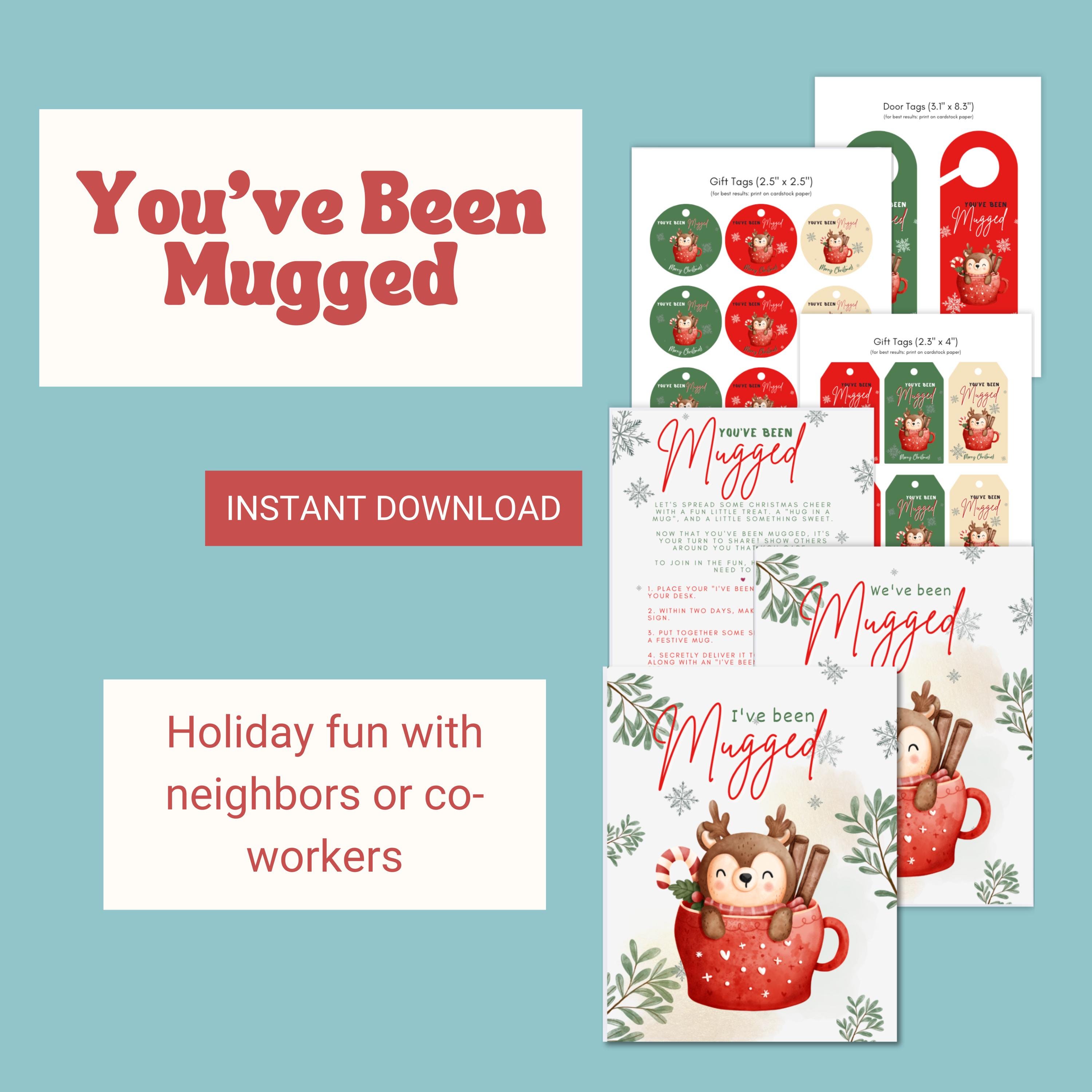You've Been Mugged Christmas Game: Office Holiday Printable (PDF) - Etsy