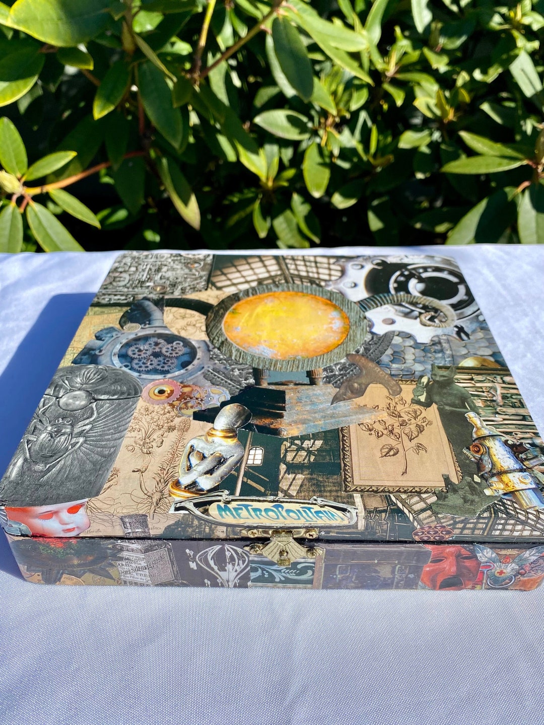 Steampunk Goth Wooden Cigar Box~ 1 of a Kind ~ FREE SHIPPING! - Etsy