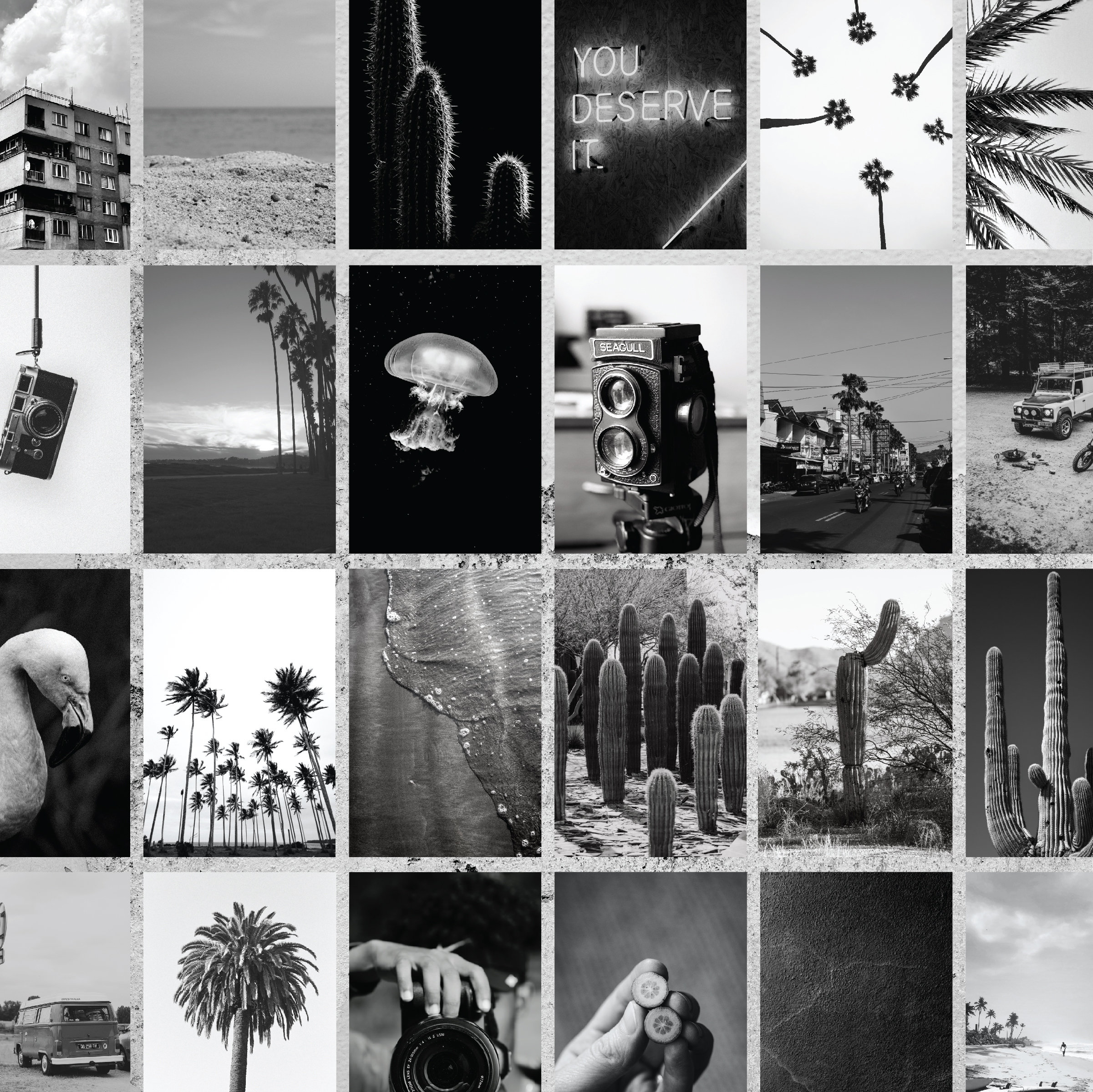 INSTANT DOWNLOAD Beach Black and White SET of 100 Photo Prints in 4"x6 ...