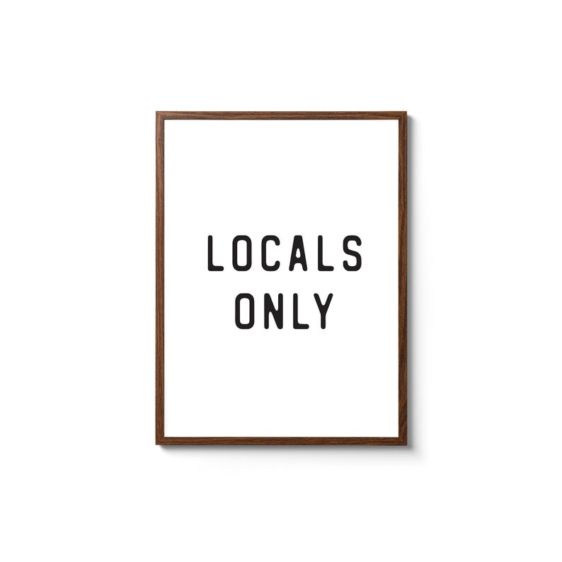 INSTANT DOWNLOAD Locals Only Print, Surf Decor, Surf Wall Art, Surf ...