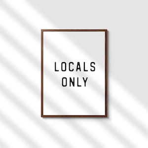 INSTANT DOWNLOAD Locals Only Print, Surf Decor, Surf Wall Art, Surf ...