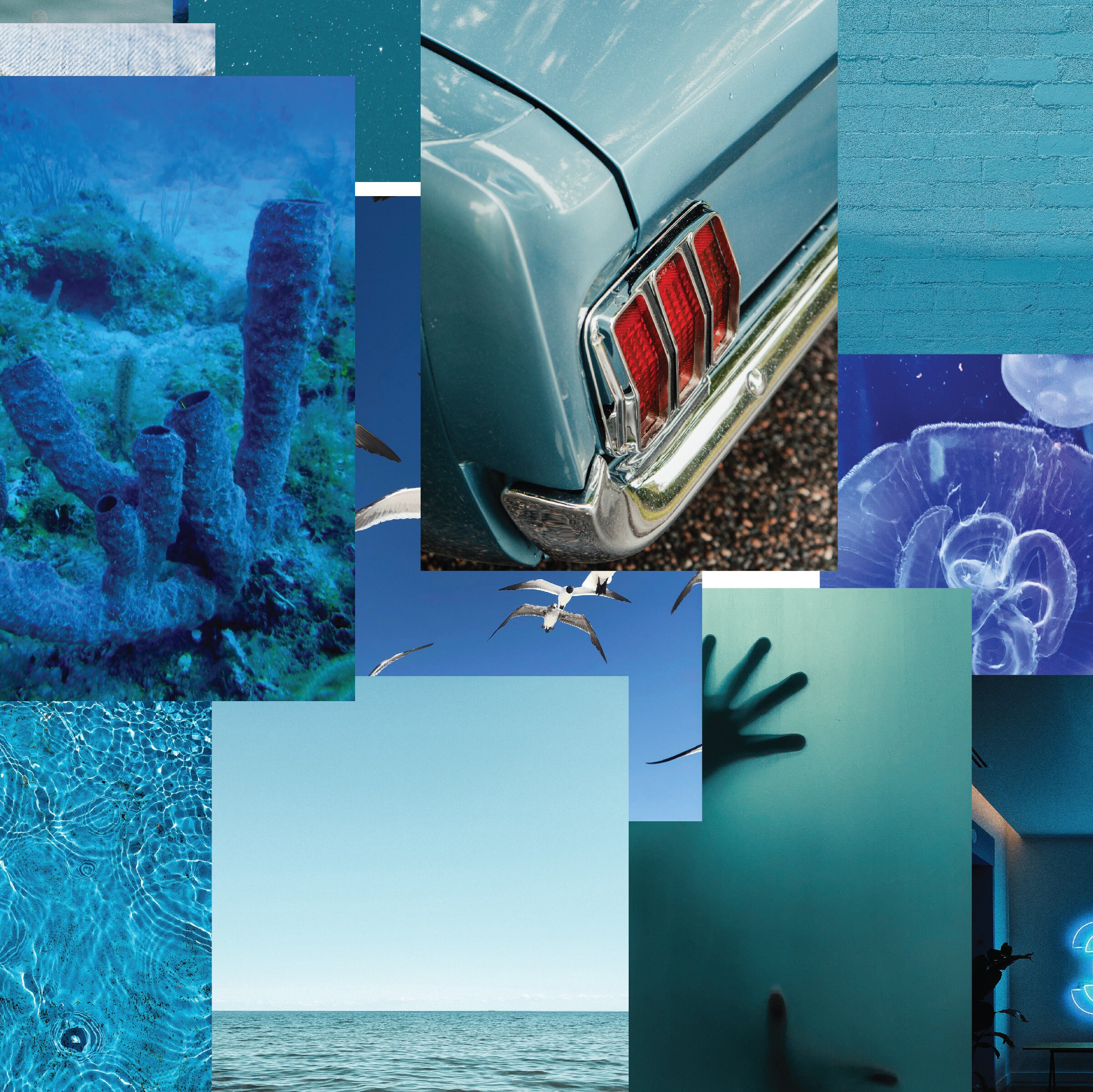 INSTANT DOWNLOAD Ocean Blue SET of 100 Photo Prints in 4x6 Blue Collage ...