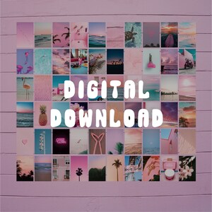 INSTANT DOWNLOAD Palm Pink SET of 60 Photo Prints in 4x6 Blush Pink ...