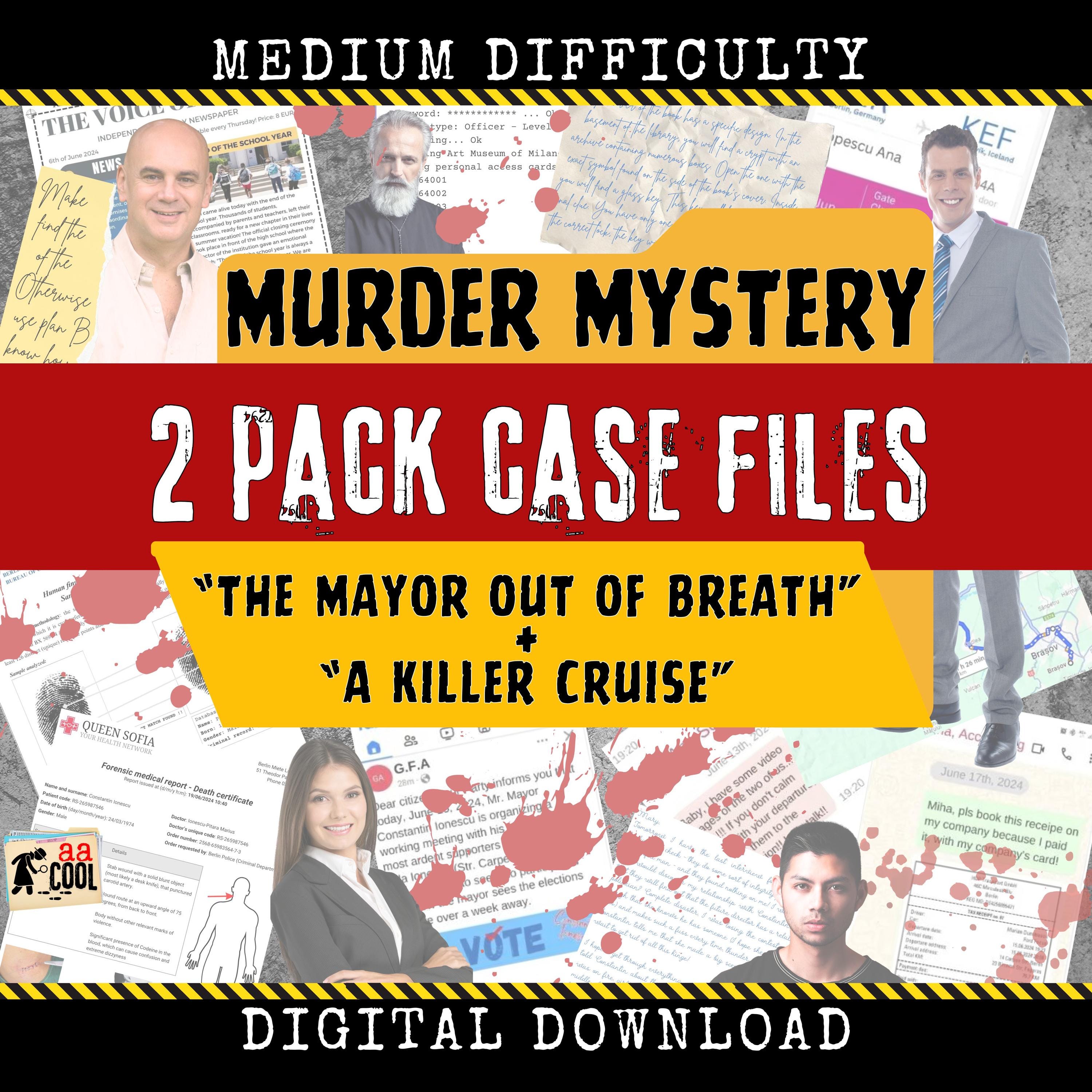 Printable Murder Mystery Kit | Detective Games | 2 Pack Murder Case ...
