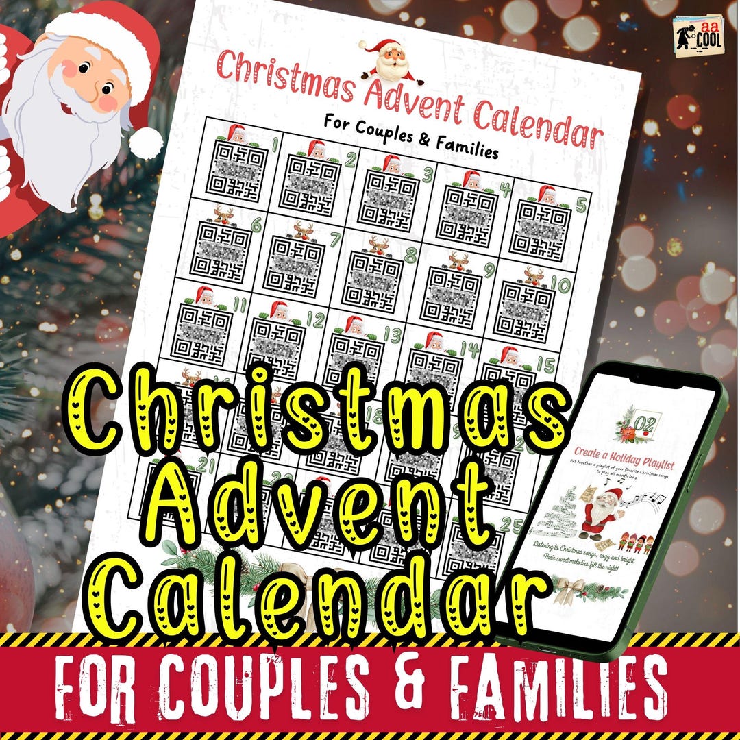 Advent Calendar for Families Printable Gift Christmas Ideas Christmas ...