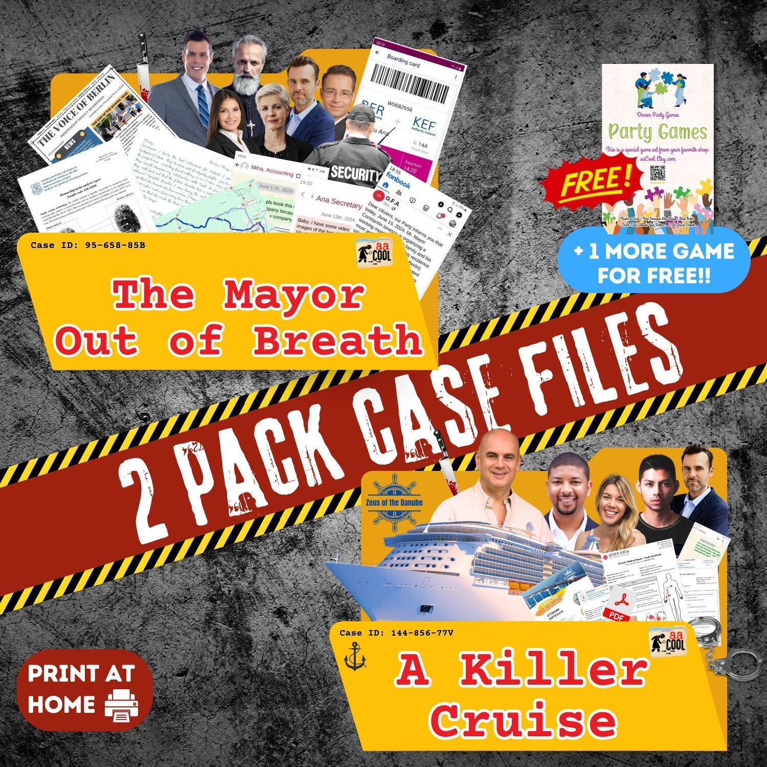 Printable Murder Mystery Kit | Detective Games | 2 Pack Murder Case ...