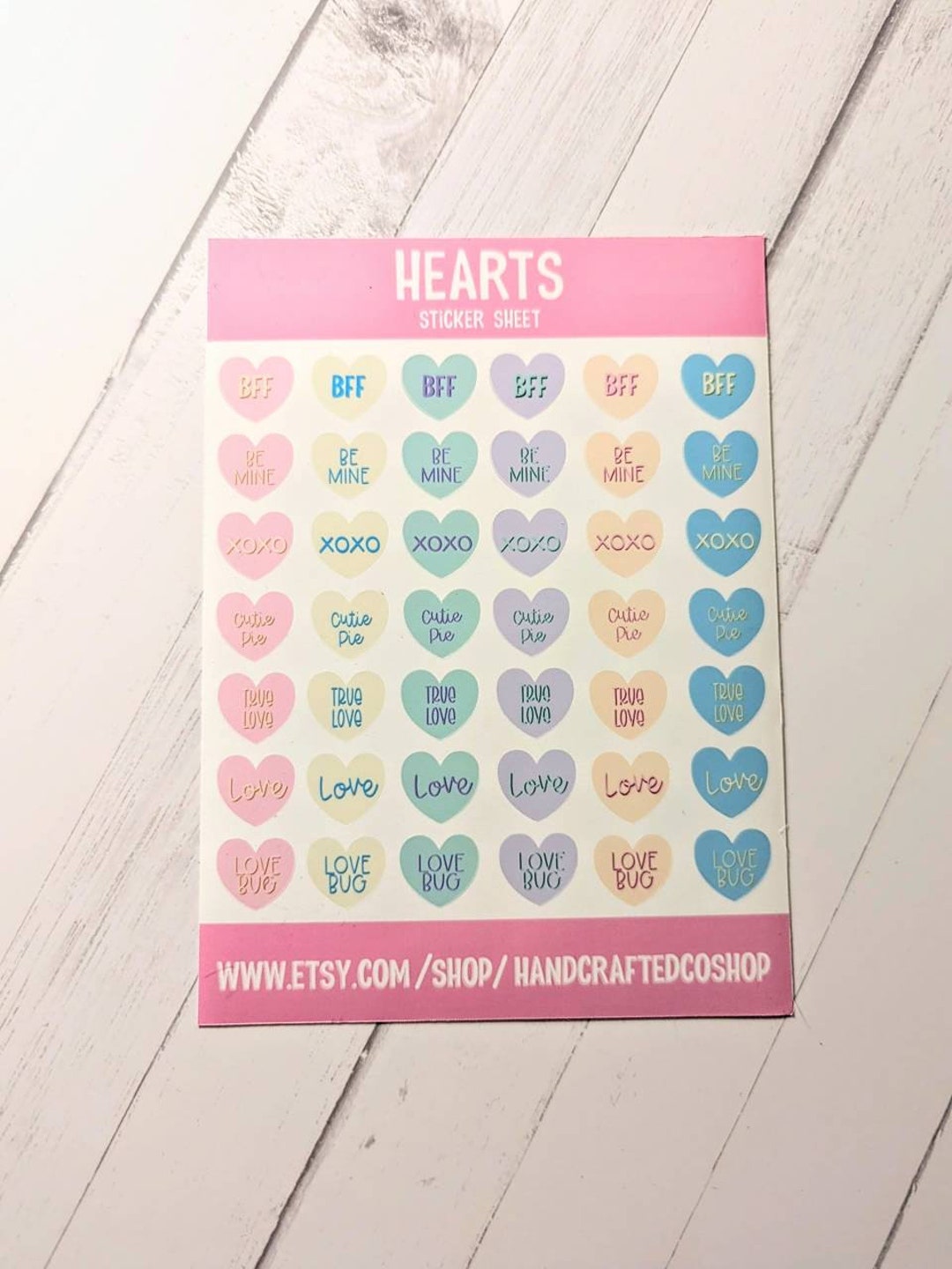 Valentine's Day Stickers, Sticker Sheet, Valentine Stickers, Stickers ...