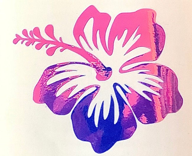 Hibiscus Vinyl Decal - Etsy