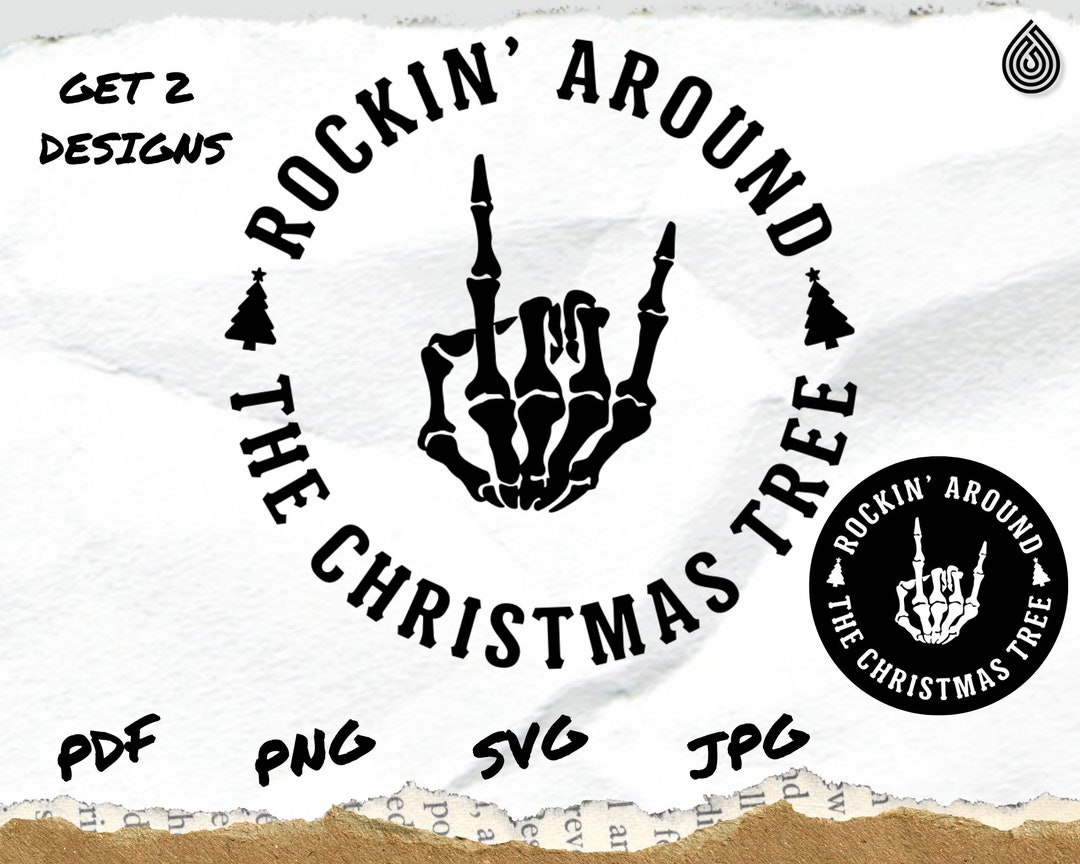 Rockin' Around the Christmas Tree PNG SVG Digital Download Christmas ...