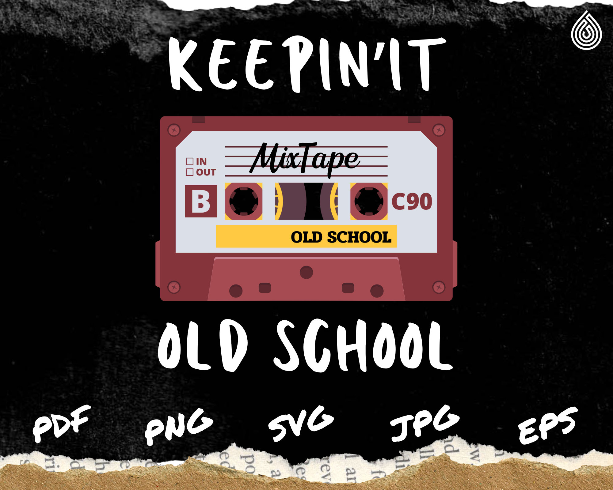 Old School Hip Hop 80s 90s Mixtape SVG | Digital Download Old School ...