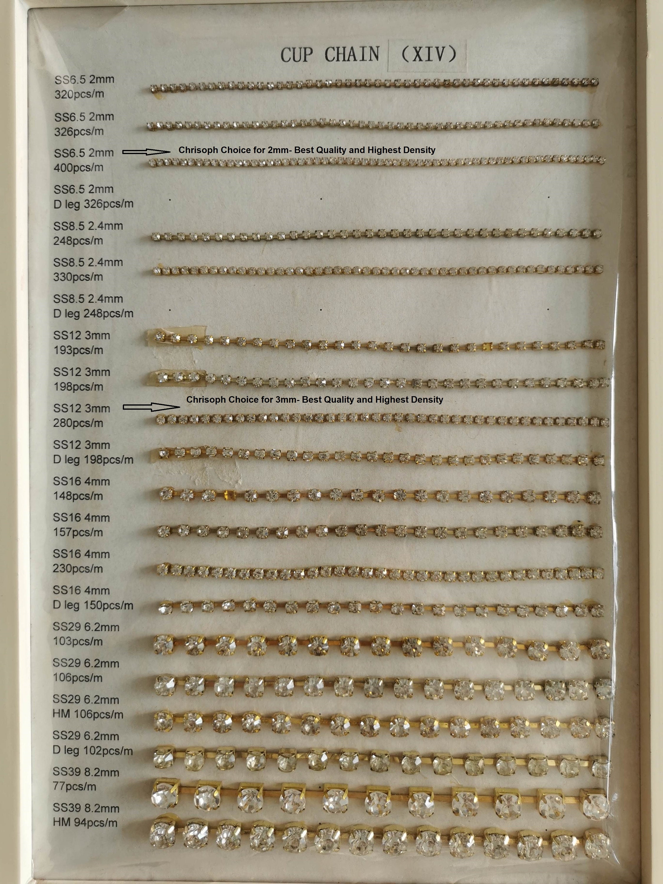 Rhinestone Chain by Yard With High Quality Glass Crystals - Etsy