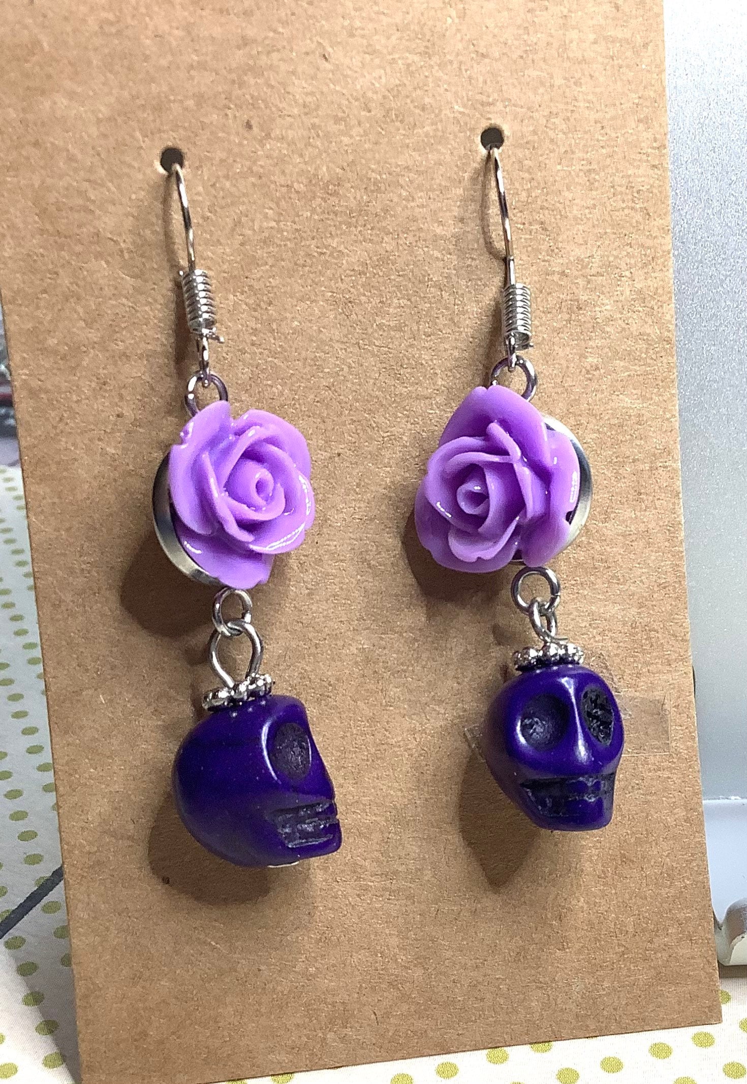 Purple With Purple. Purple Sugar Skulls With Lavender Roses. - Etsy
