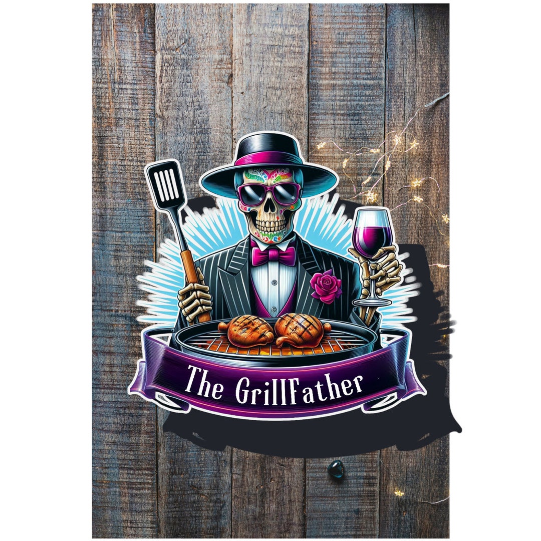 Skeleton Fathers Day Dad Life Sticker Waterproof Sticker Laptop Sticker ...