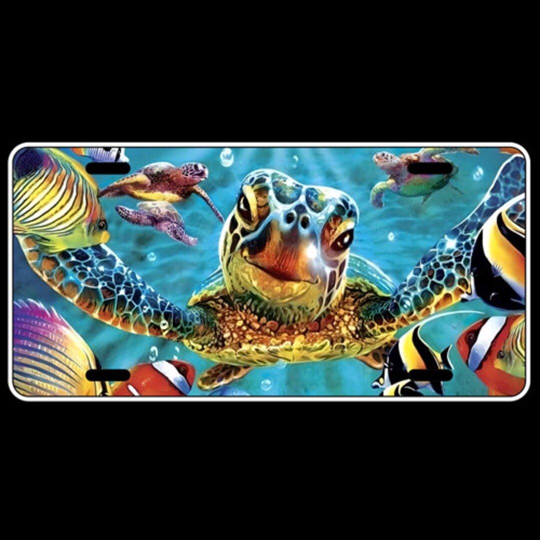 Sea Turtle Ocean Custom License Plate - Etsy