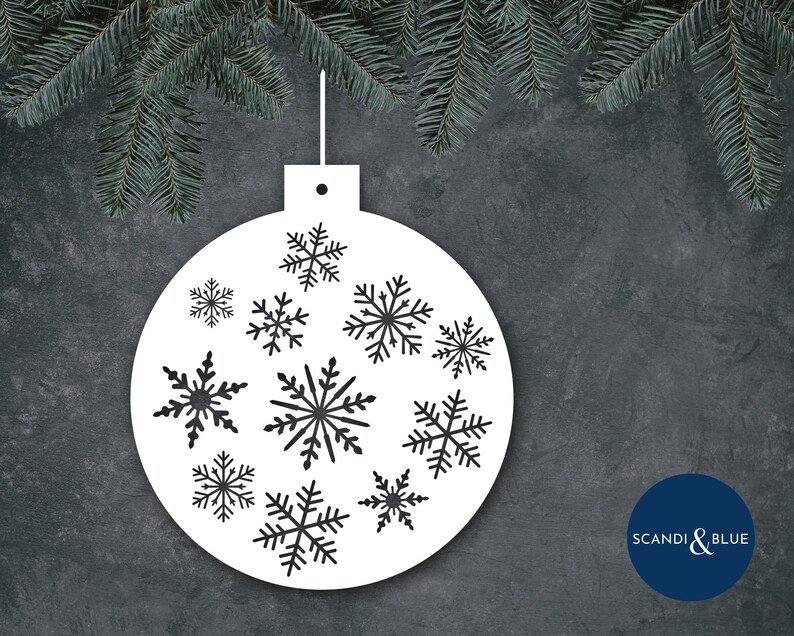 Papercraft Christmas Baubles Balls 35 Cricut Silhouette Clipart ...
