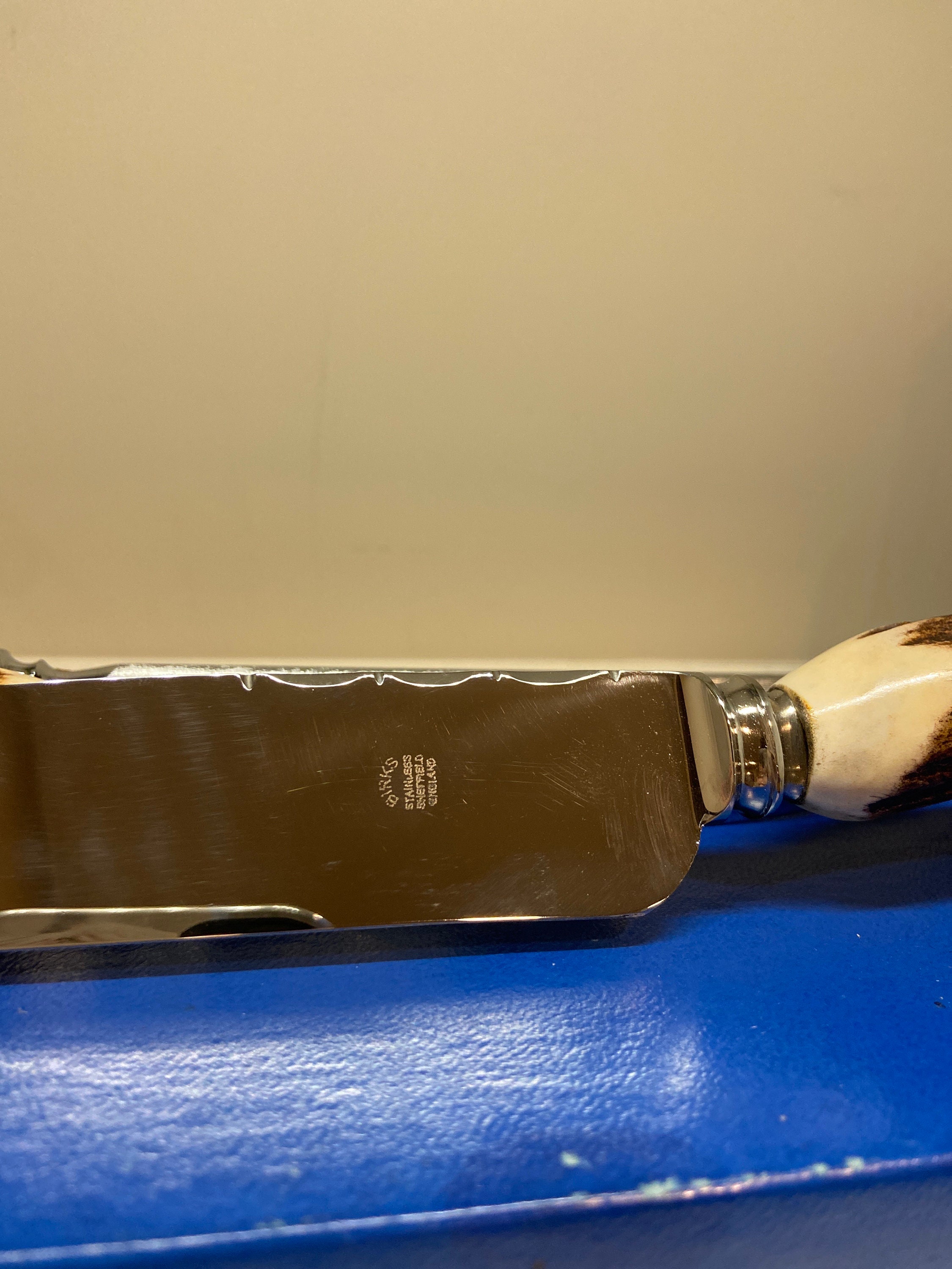 Vintage Antler Carving Set by Birks Sheffield England. - Etsy