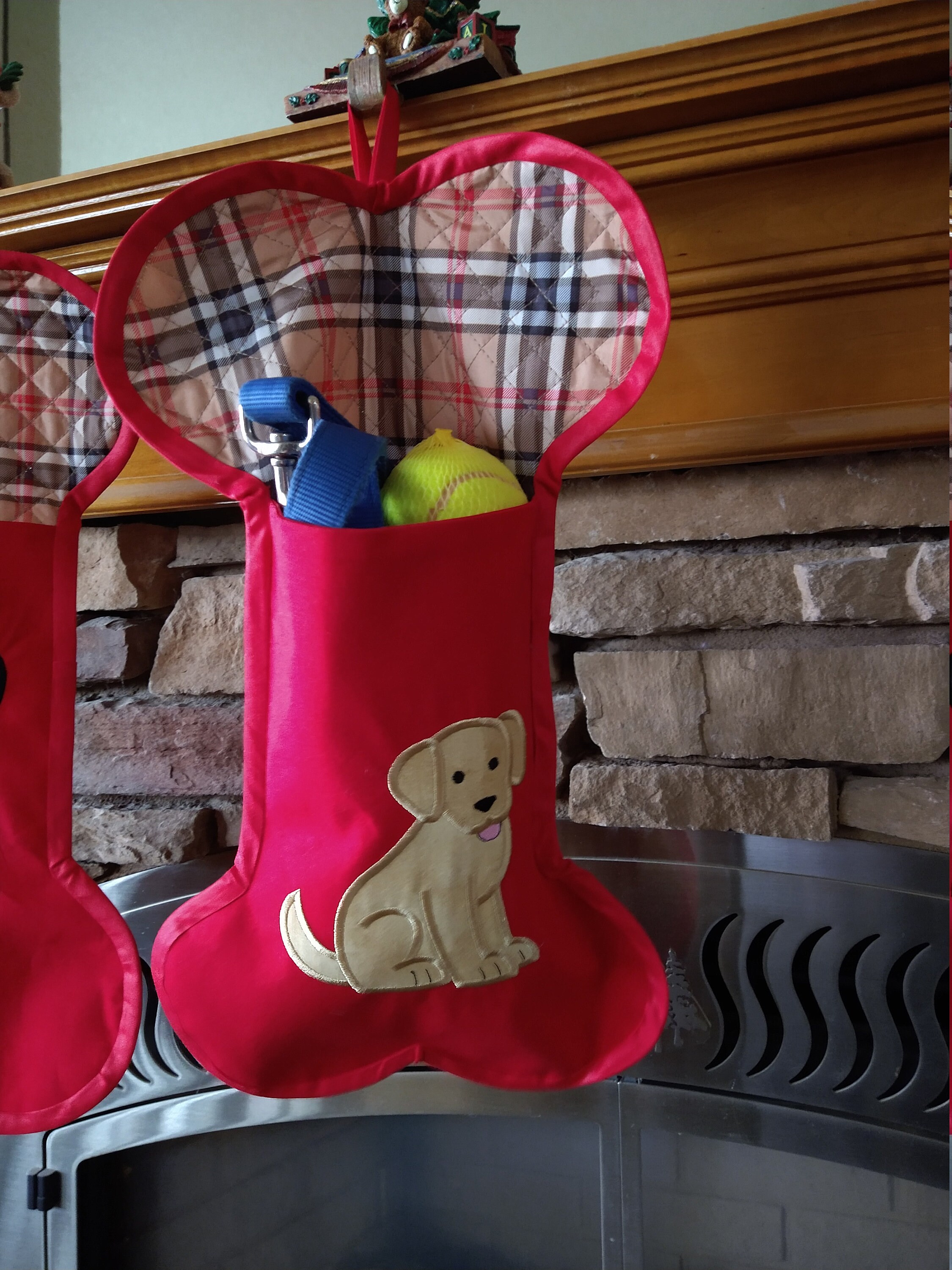 Dog Stocking, Bone Shaped With Pocket - Etsy