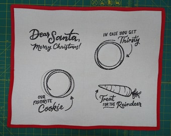 Santa Snack Mat - Etsy