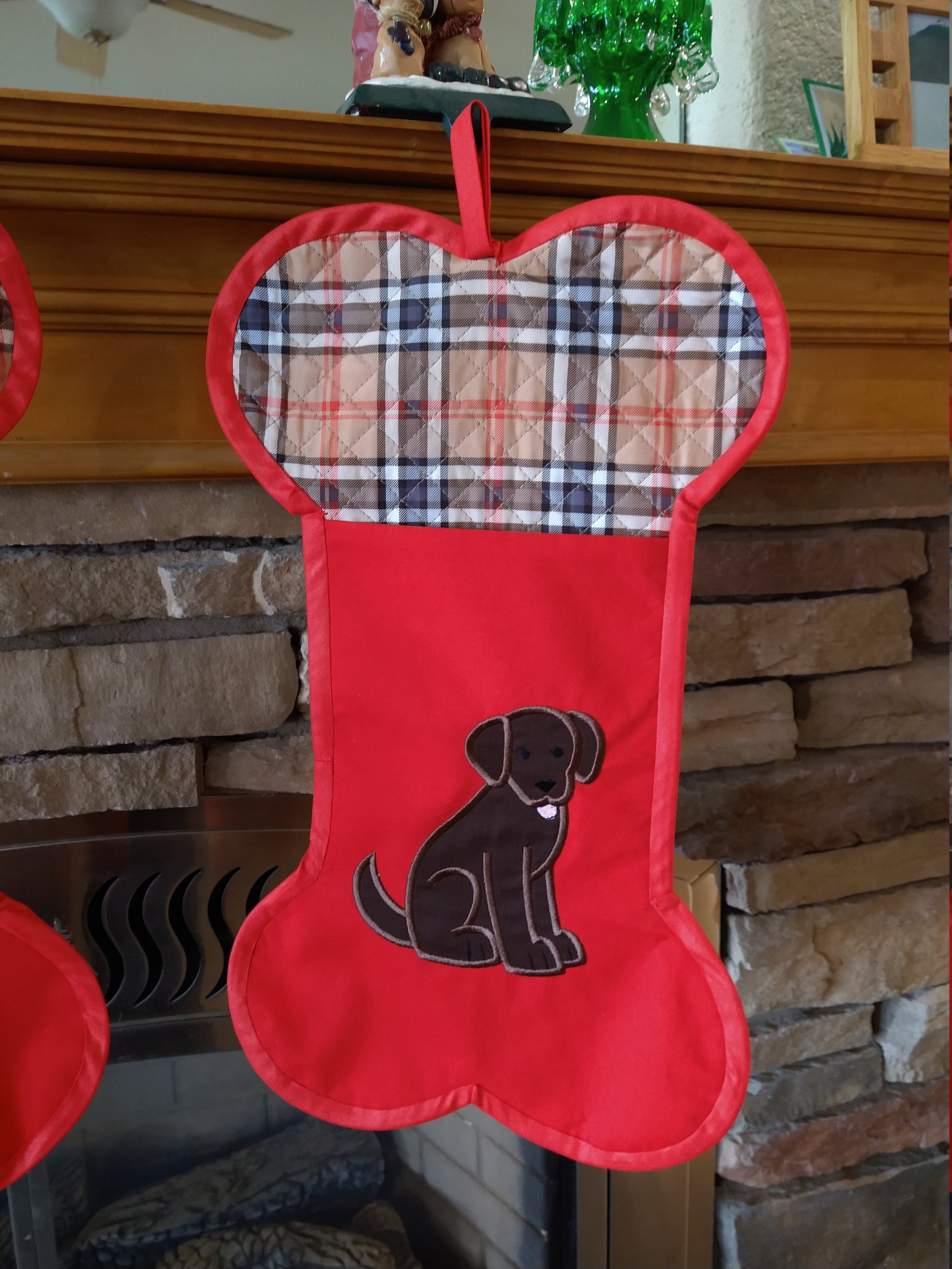 Dog Stocking, Bone Shaped With Pocket - Etsy