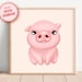 PRINTABLE Adorable Piglet Wall Art | Home Decor for Pig and Animal ...