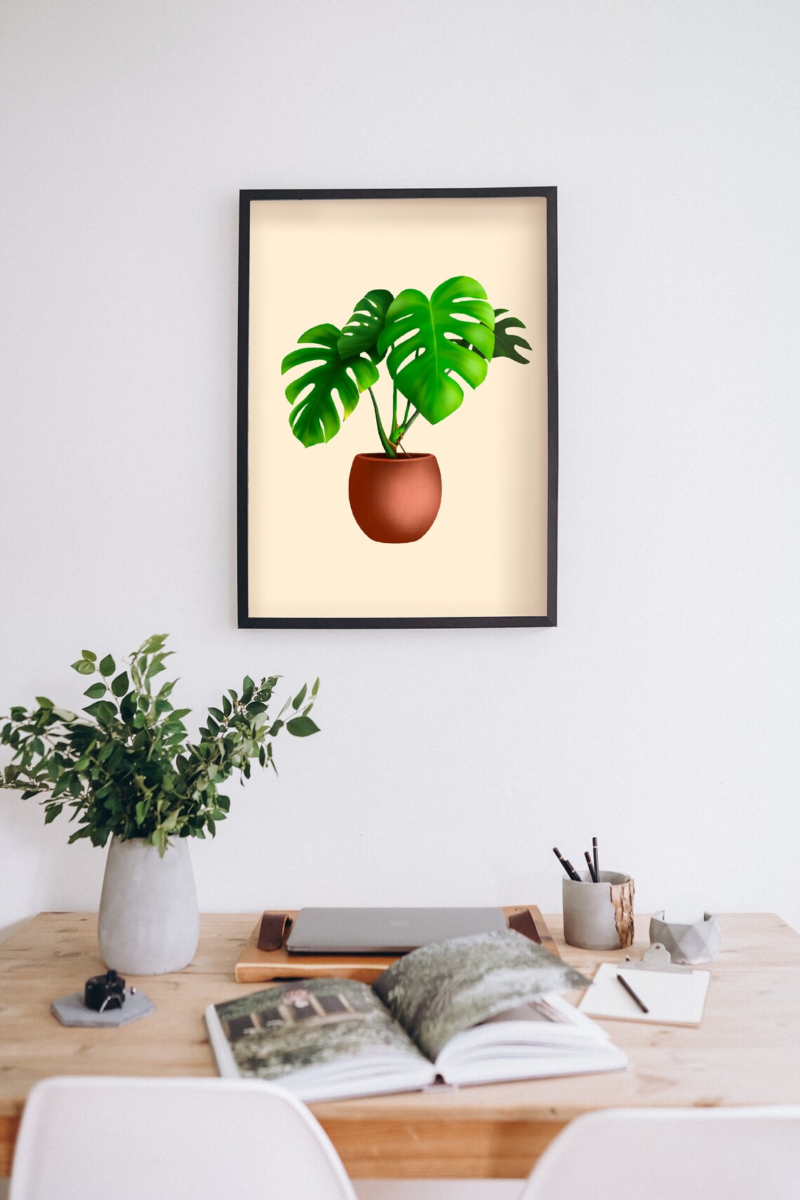 PRINTABLE Botanical Monstera Wall Art Home Decor for Plant - Etsy
