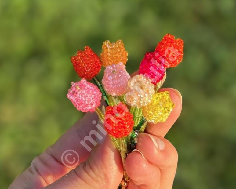 Beaded Tulip PDF Pattern: DIY Seed Bead Flower Tutorial (digital ...