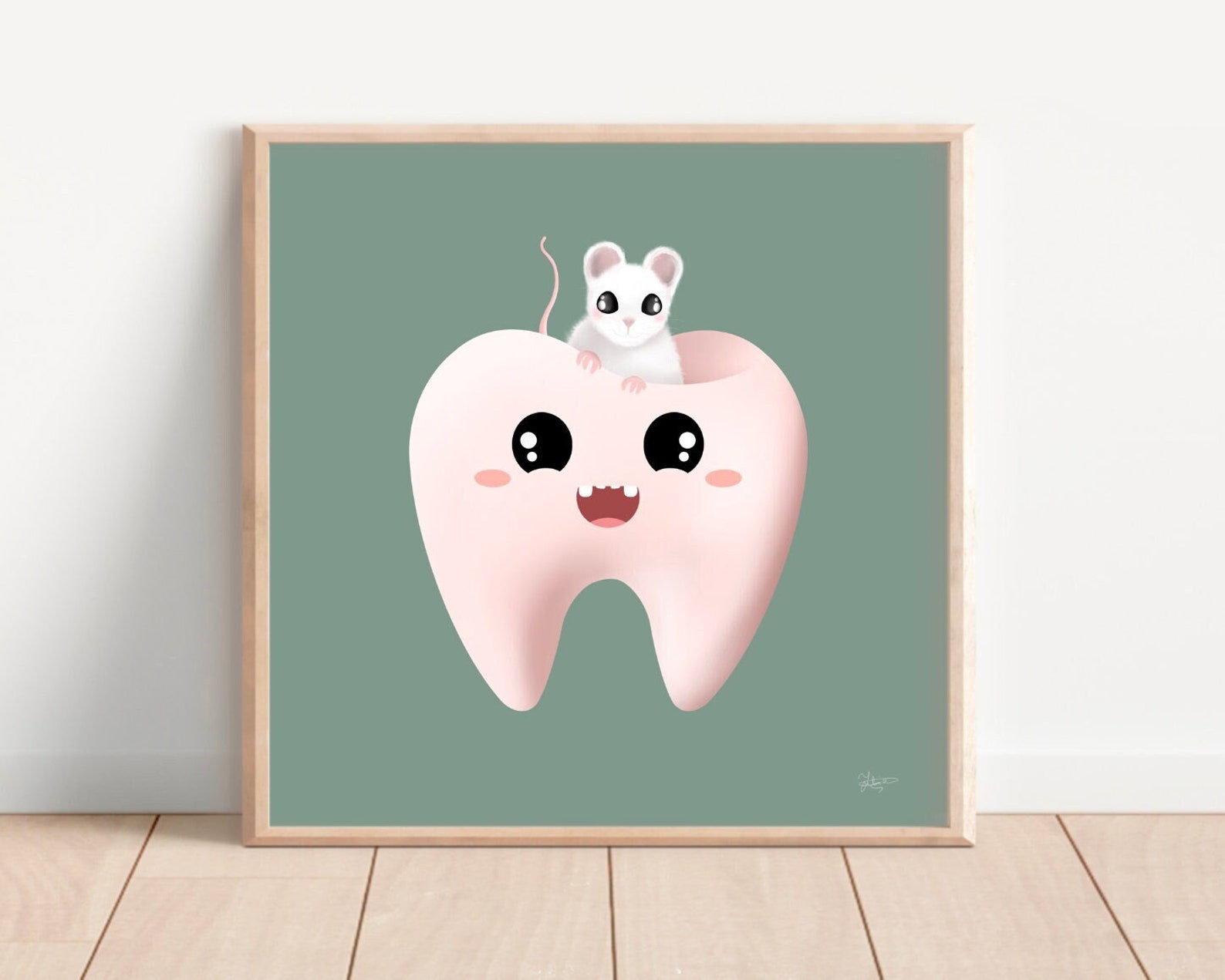Cute Baby Teeth Poster Dentist Office Decor | Milk Tooth Care | Kids ...