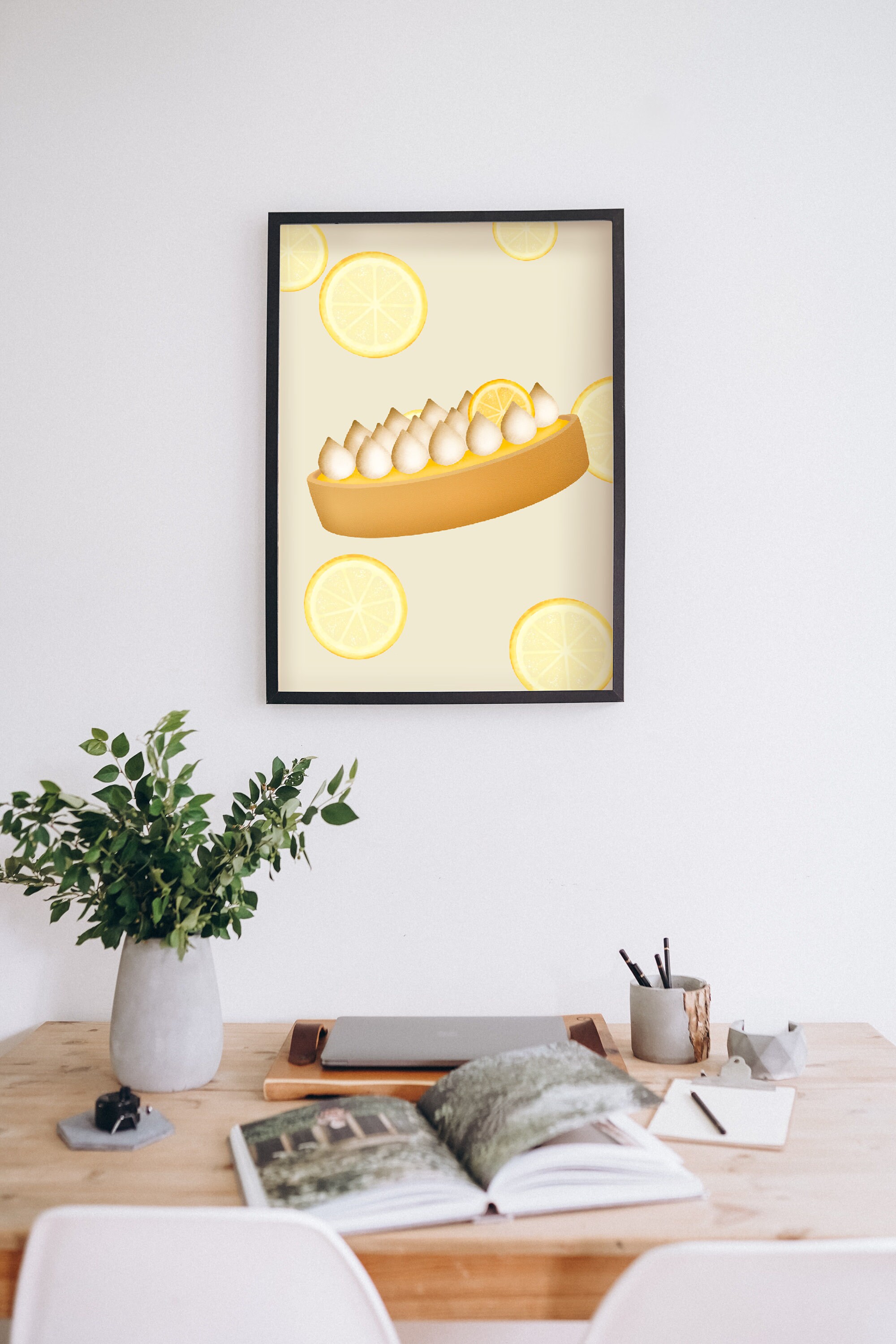 PRINTABLE Lemon Pie Wall Art Home Decor for Kitchen or Bakery Lemon Pie ...