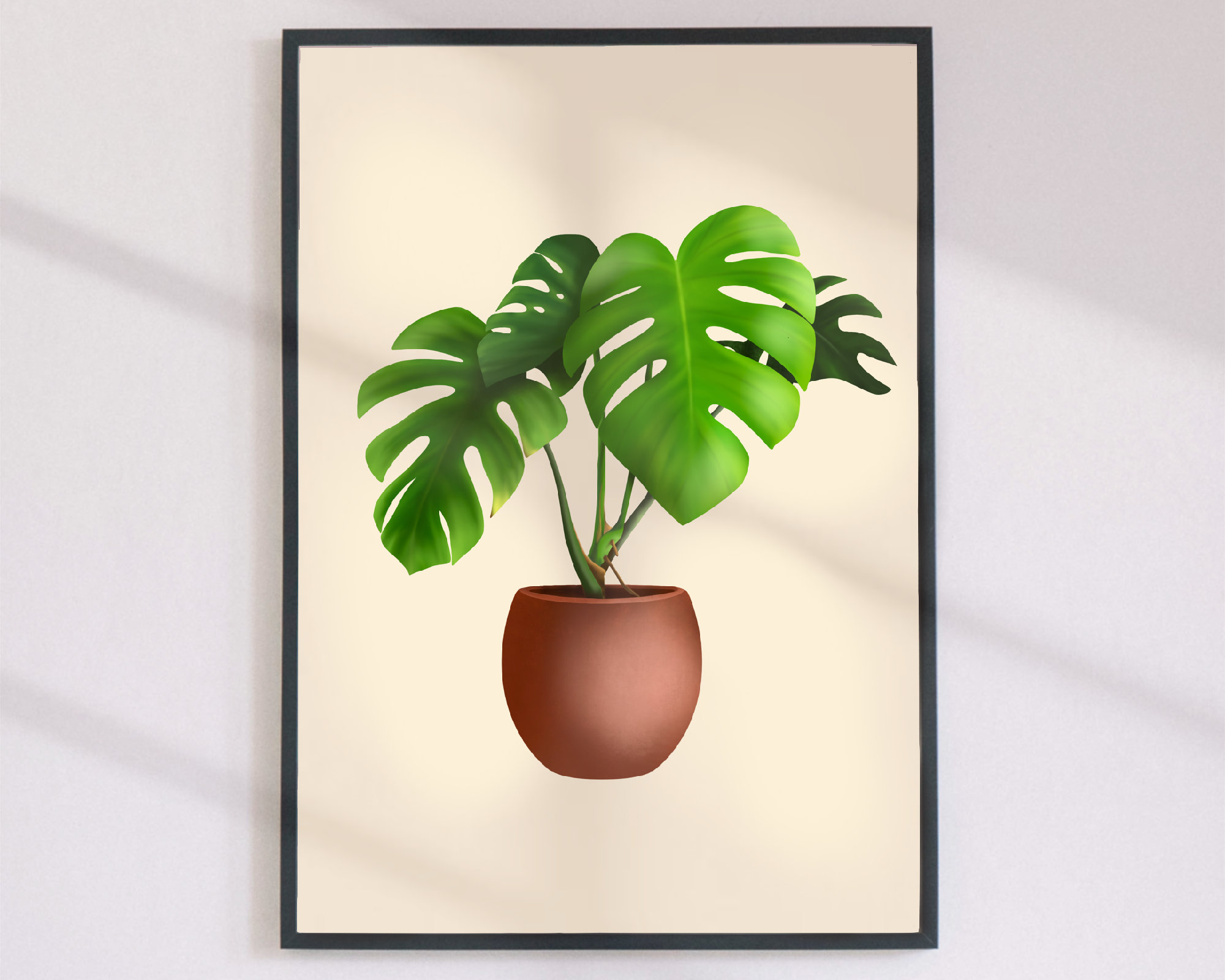 PRINTABLE Botanical Monstera Wall Art Home Decor for Plant - Etsy