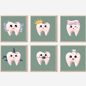 Set of Prints, Dental Clinic Decor, Dental Office Wall Art, Dentist ...