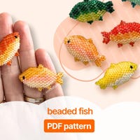 3D Beaded Puffer Fish PDF Pattern: Miyuki Seed Bead Tutorial (beading ...