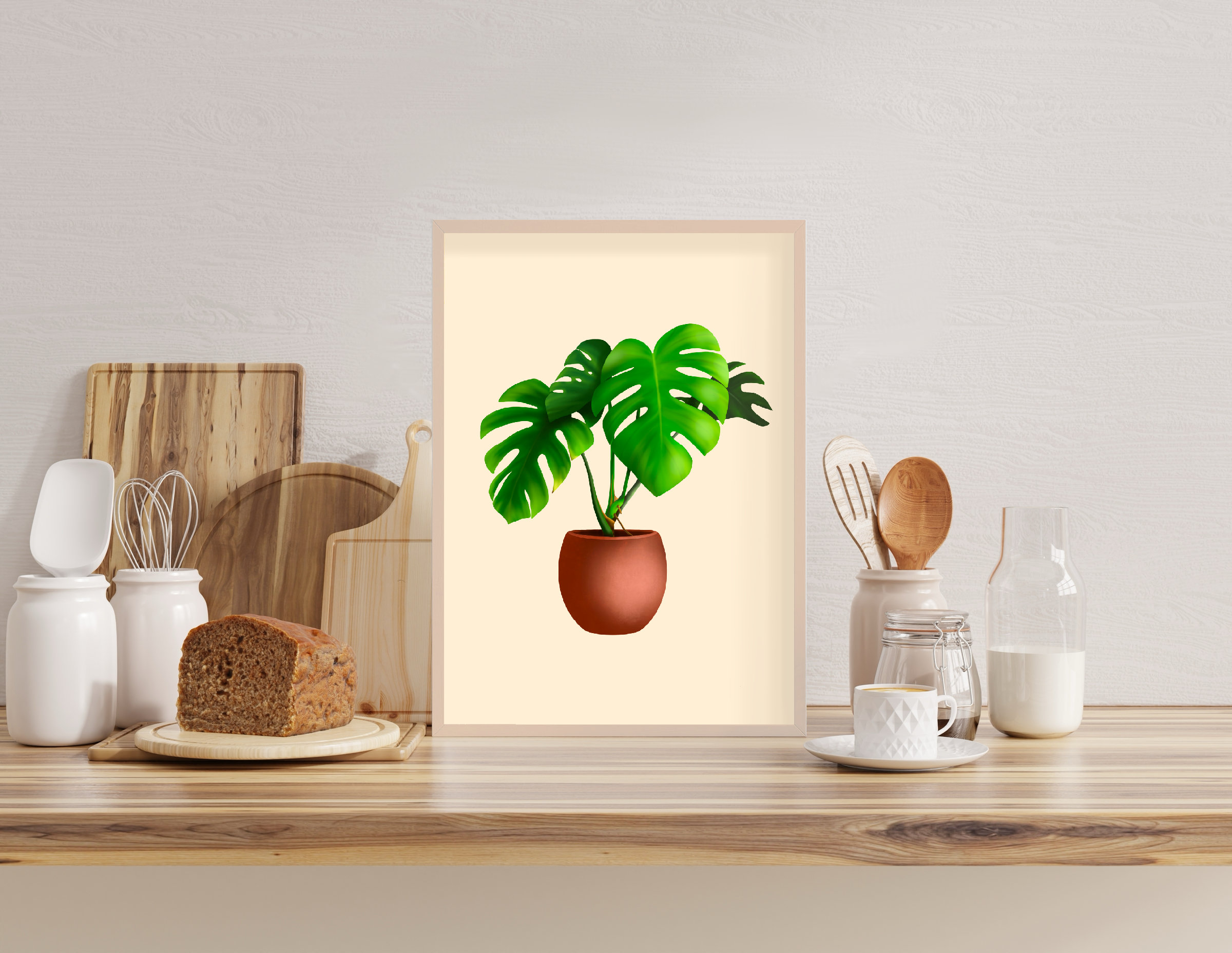 PRINTABLE Botanical Monstera Wall Art Home Decor for Plant - Etsy