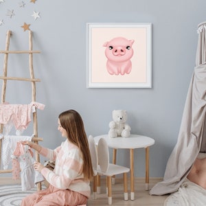 PRINTABLE Adorable Piglet Wall Art | Home Decor for Pig and Animal ...