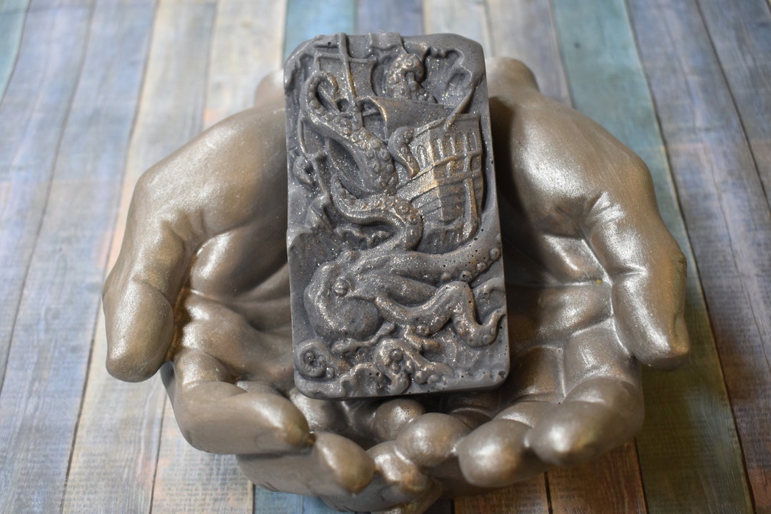 Kraken Sea Battle Men's Soap Masculine Scent Unique Soap - Etsy