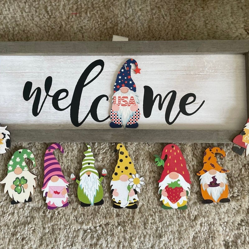 Gnome Welcome Sign - Etsy