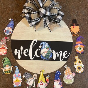 Interchangeable Welcome Gnome Sign for Front Door Home Decor New Home ...