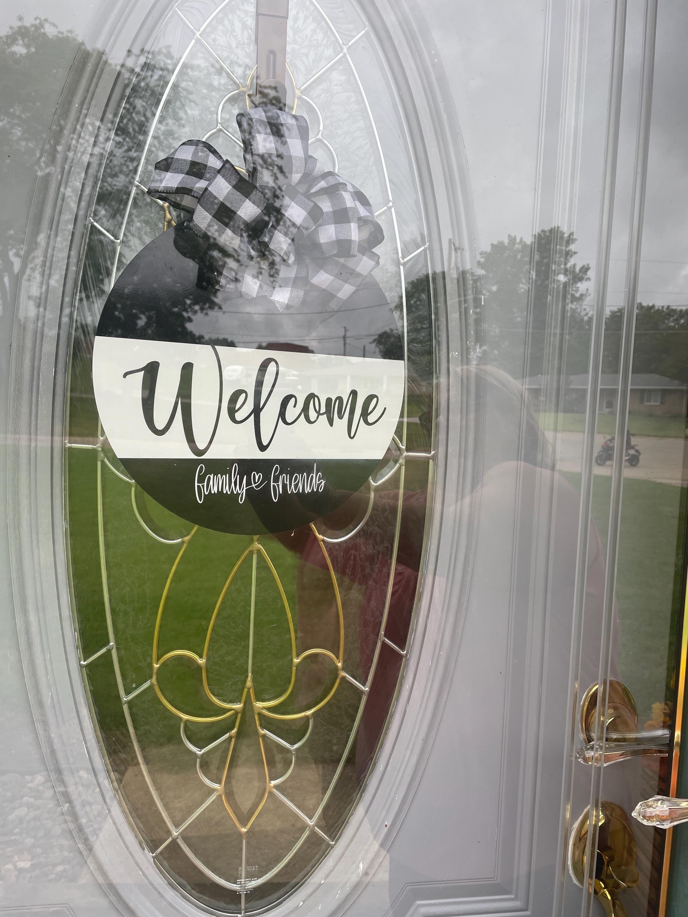 Front Door Sign Welcome Family Friends Sign Porch Door Home Decor New ...