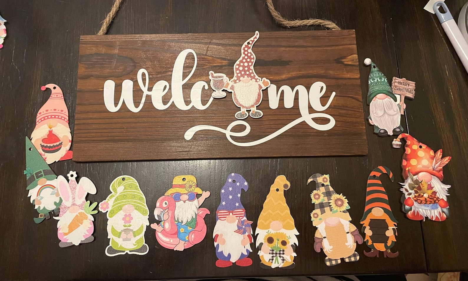 Welcome Interchangeable Gnome Sign Hone Decor Front Porch - Etsy