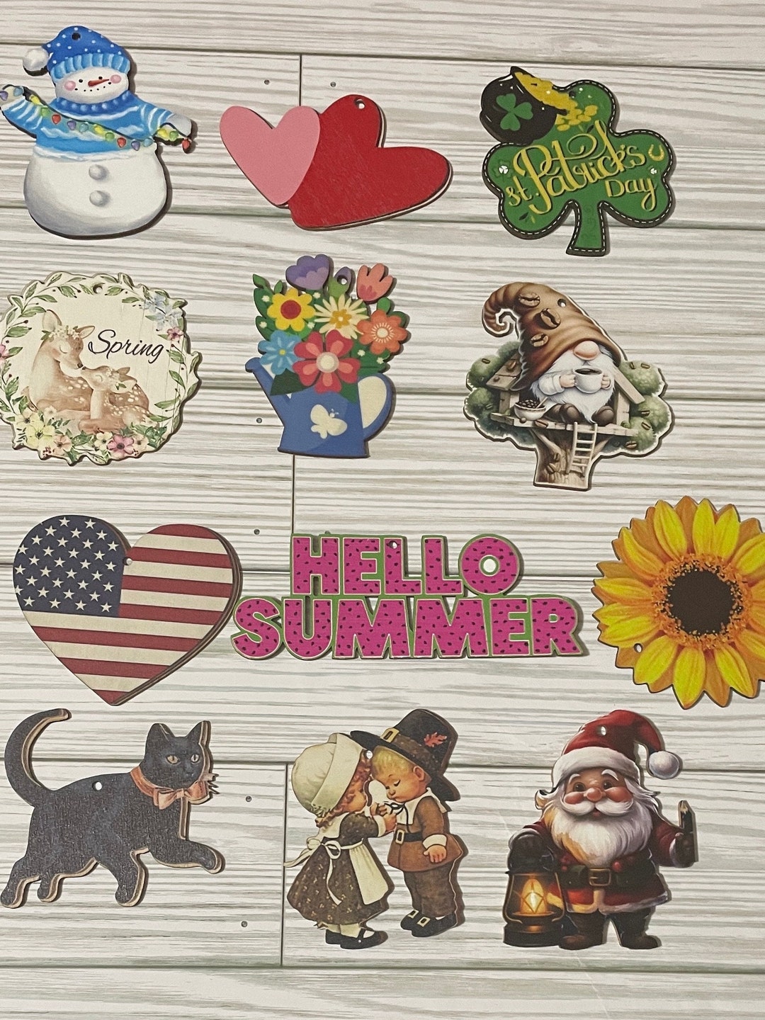 Interchangeable Seasonal Wood Pieces, Interchangeable Holidays, Year ...