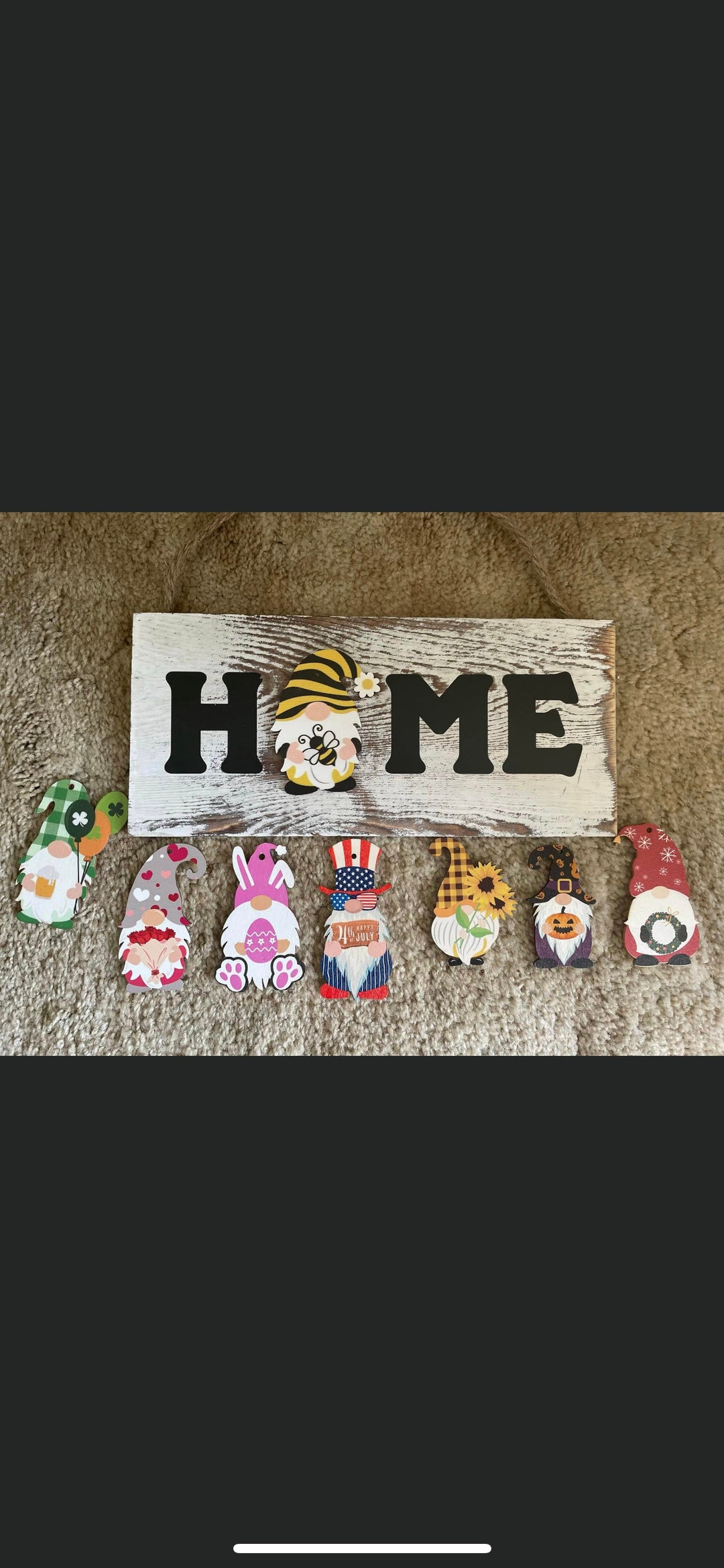Home Gnome Sign, Gnomes, Home Decor, Interchangeable Sign, Seasonal ...