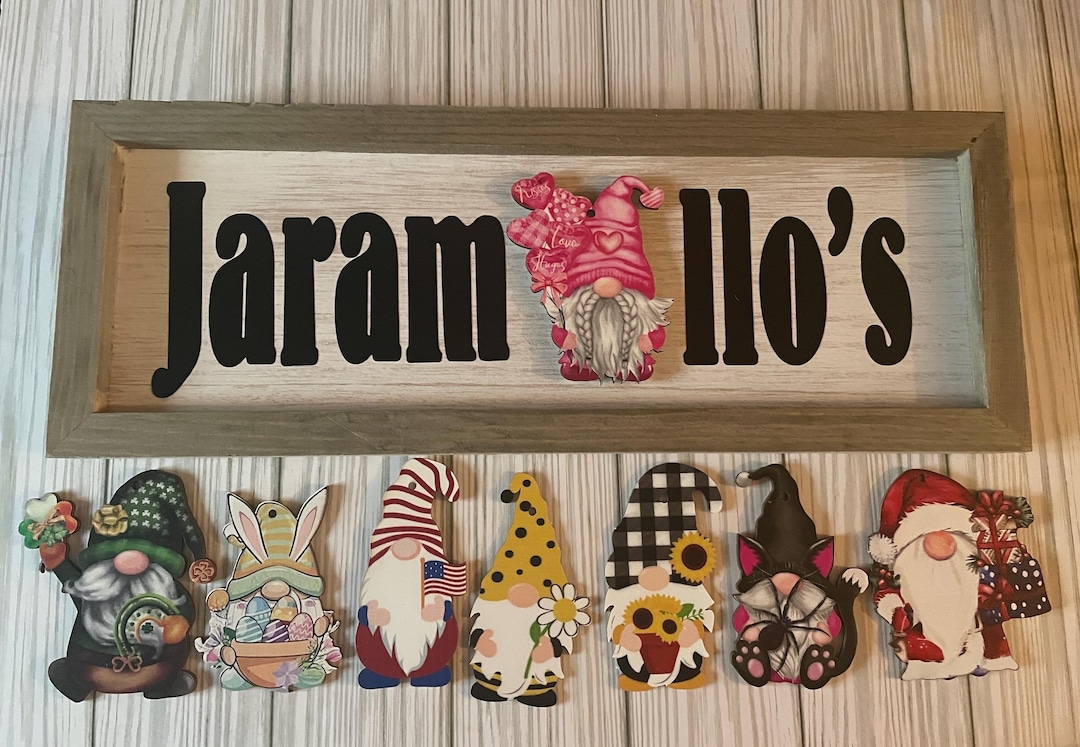 Personalized Name Interchangeable Sign Seasonal Decor Welcome Home All ...