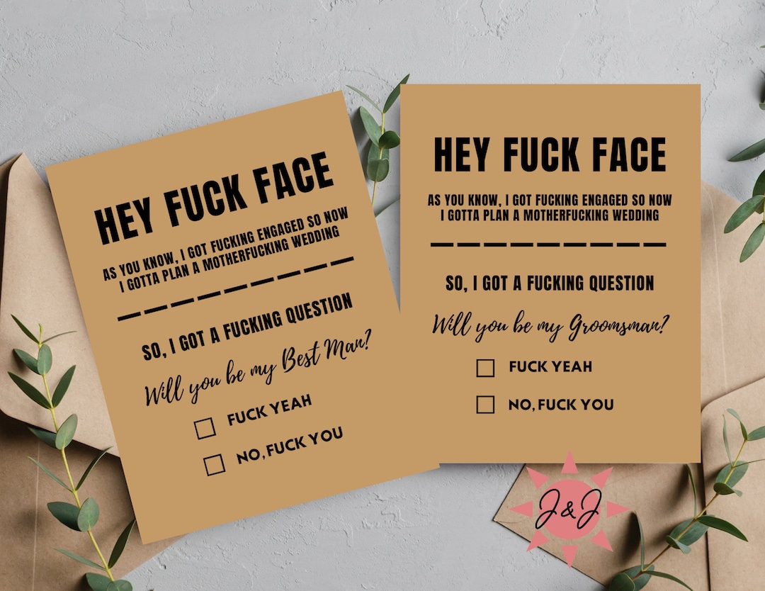 Funny Proposal Card Printables for Wedding Party. Groomsman & Best Man ...