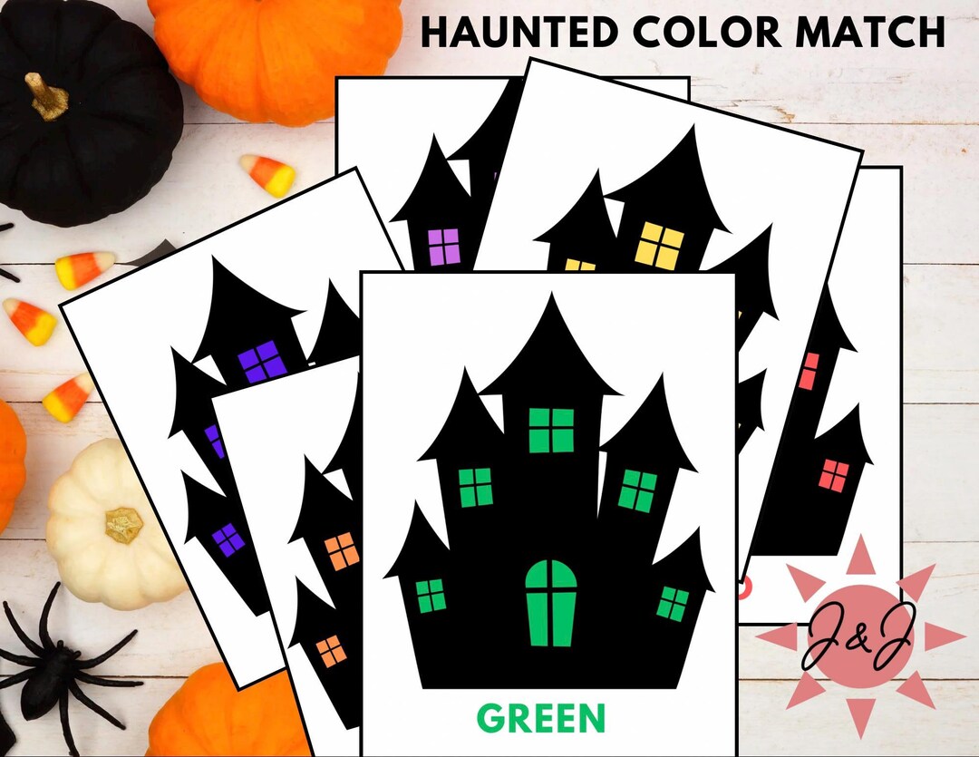 Preschool Learning. Halloween Color Matching Activity - Etsy