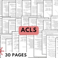 ACLS Cheat Sheet Study Guide for Nurses, Paramedics, Physician ...